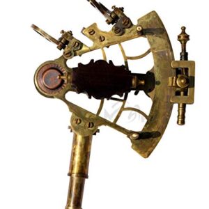 MARINE ART HANDICRAFTS '' Brass Sextant with Compass for Birthday, Wedding, Baptism, Mother's Day, Father's Day, Partner, Best Man, Anniversary, Farewell, Graduation, C-3082