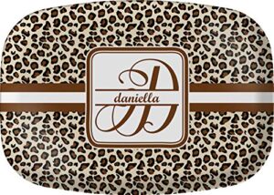 rnk shops leopard print melamine platter (personalized)