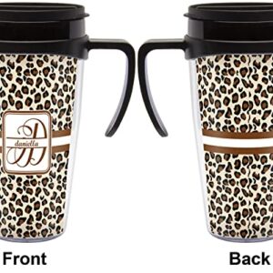 RNK Shops Leopard Print Acrylic Travel Mug with Handle (Personalized)