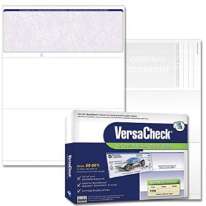 versacheck secure checks - 1000 blank business voucher checks - blue classic - 1000 sheets form #1000 - check on top