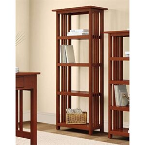 Mission 60" H Bookcase with 4 Shelves, Cherry