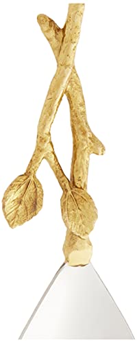 Elegance Golden Vine Salad Server Set, 12-Inch, Silver Gold