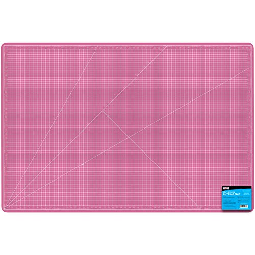 US Art Supply 40" x 60" PINK/BLUE Professional Self Healing 5-Ply Double Sided Durable Non-Slip Cutting Mat Great for Scrapbooking, Quilting, Sewing and all Arts & Crafts Projects