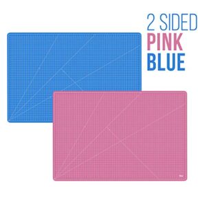 US Art Supply 40" x 60" PINK/BLUE Professional Self Healing 5-Ply Double Sided Durable Non-Slip Cutting Mat Great for Scrapbooking, Quilting, Sewing and all Arts & Crafts Projects