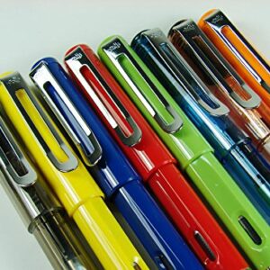 8 PCS Jinhao 599 Fountain Pens Diversity Set Transparent and Unique Style