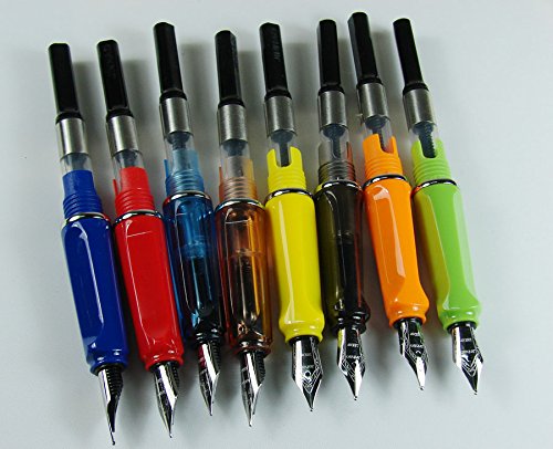 8 PCS Jinhao 599 Fountain Pens Diversity Set Transparent and Unique Style