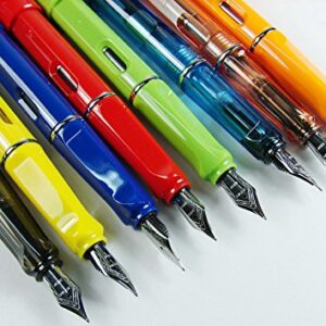 8 PCS Jinhao 599 Fountain Pens Diversity Set Transparent and Unique Style