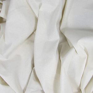 organic cotton muslin fabric - natural - by the yard