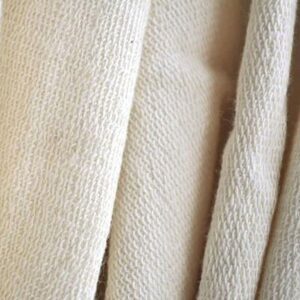 organic cotton french terry fabric - natural - by the yard