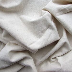 organic cotton heavyweight flannel fabric - natural - 55 inches - by the yard