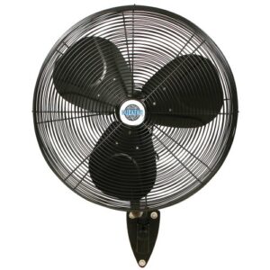 durafan 24" indoor/outdoor large oscillating wall mount fan - black - 32" x 26" mounting space needed