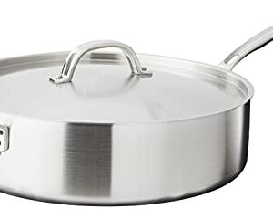 Viking Culinary Professional 5-Ply Stainless Steel Sauté Pan, 6.4 Quart, Silver