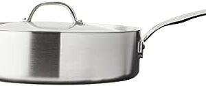 Viking Culinary Professional 5-Ply Stainless Steel Sauté Pan, 6.4 Quart, Silver