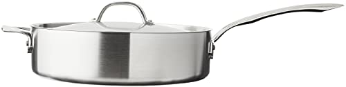 Viking Culinary Professional 5-Ply Stainless Steel Sauté Pan, 6.4 Quart, Silver