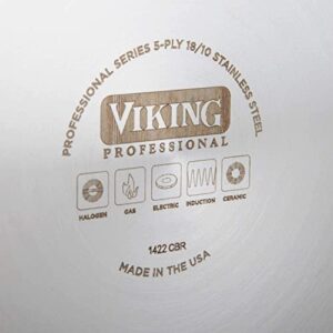 Viking Culinary Professional 5-Ply Nonstick Fry Pan, 12 inch, Dishwasher, Oven Safe, Works on All Cooktops including Induction