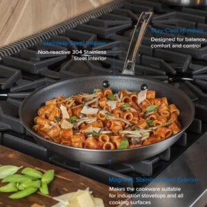 Viking Culinary Professional 5-Ply Nonstick Fry Pan, 12 inch, Dishwasher, Oven Safe, Works on All Cooktops including Induction