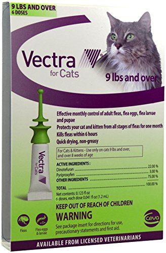 Vectra Feline (Green) - 9+ lbs - 6 Count