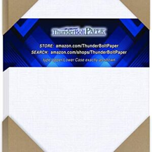 75 White Linen 80# Cover Paper Sheets - 5" X 7" (5X7 Inches) Photo|Card|Frame Size - 80 lb/pound Card Weight - Fine Linen Textured Finish Quality Cardstock