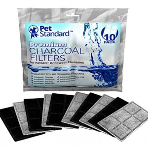 Premium Charcoal Filters for PetSafe Drinkwell Fountains, Pack of 10