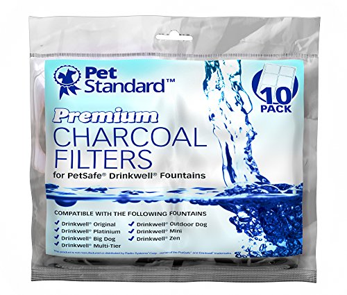 Premium Charcoal Filters for PetSafe Drinkwell Fountains, Pack of 10