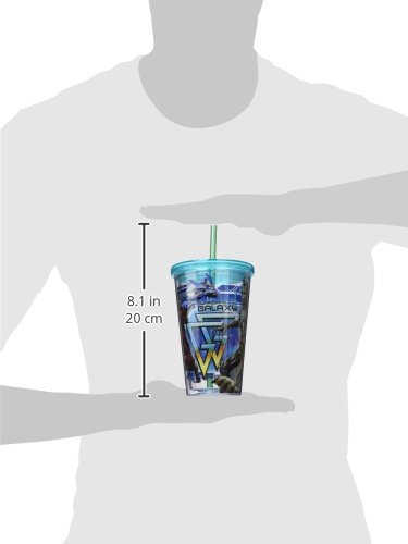 Vandor Marvel Guardians of the Galaxy 18 oz Acrylic Travel Cup with Lid and Straw, Multicolor