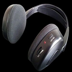 audiovox dual channel wireless fold-flat headphones with batteries