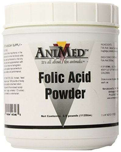 AniMed Folic Acid 10-Percent Powder for Horses, 2.5-Pound