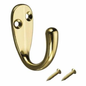 gatehouse polished brass robe hook 0308946