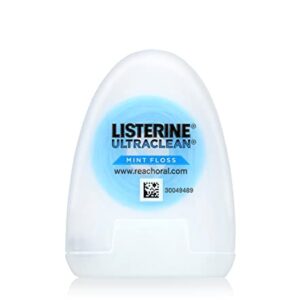 Listerine Ultraclean Waxed Mint Dental Floss Bundle | Effective Plaque Removal, Teeth & Gum Protection | Shred-Resistant , PFAS FREE | 30 Yards, 6 Pack ( Packaging may vary )