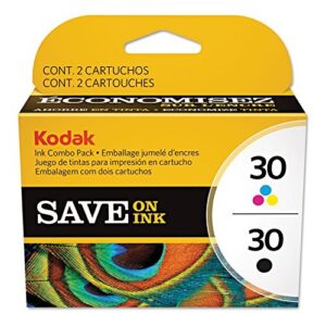 kodak 8781098 2880674 color combo (30) ink, black; tri-color, 2/pk