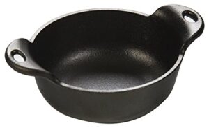 lodge heat enhanced and seasoned cast iron mini serving bowl, 12-ounce