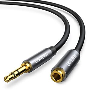 ugreen headphone extension cable 3.5mm extension gold plated aux extension cable audio stereo jack male to female trs cord extender compatible with iphone ipad phones tablets media players, 3.3ft