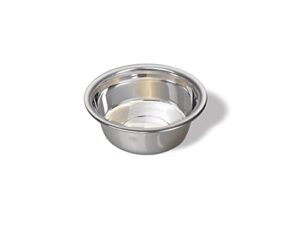 van ness pets small lightweight stainless steel dog bowl, 16 oz food and water dish, natural