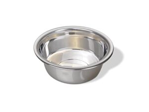 van ness pets medium lightweight stainless steel dog bowl, 32 oz food and water dish, natural