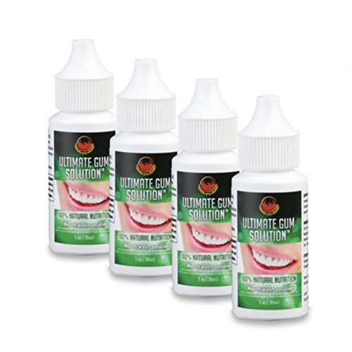 The Ultimate Gum Solution - Double Strength Formula, Natural Herbal Mouthwash - Helps Relieve Canker Sores, Swollen Gums, Bad Breath, Tooth Aches - Gum Care Wash, Protects Against Plaque & Tartar