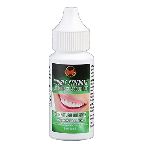 The Ultimate Gum Solution - Double Strength Formula, Natural Herbal Mouthwash - Helps Relieve Canker Sores, Swollen Gums, Bad Breath, Tooth Aches - Gum Care Wash, Protects Against Plaque & Tartar