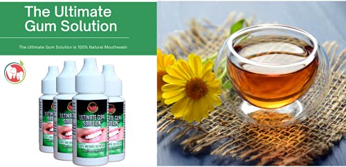 The Ultimate Gum Solution - Double Strength Formula, Natural Herbal Mouthwash - Helps Relieve Canker Sores, Swollen Gums, Bad Breath, Tooth Aches - Gum Care Wash, Protects Against Plaque & Tartar