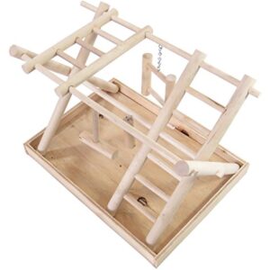 YML Wood Jungle Bird Playground with Chew Toys