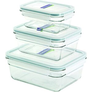 glasslock 6-piece rectangle oven safe container set