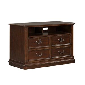 liberty furniture industries brayton manor jr executive media lateral file, w46 x d22 x h31, dark brown