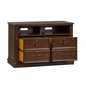 Liberty Furniture Industries Brayton Manor Jr Executive Media Lateral File, W46 x D22 x H31, Dark Brown