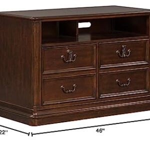 Liberty Furniture Industries Brayton Manor Jr Executive Media Lateral File, W46 x D22 x H31, Dark Brown