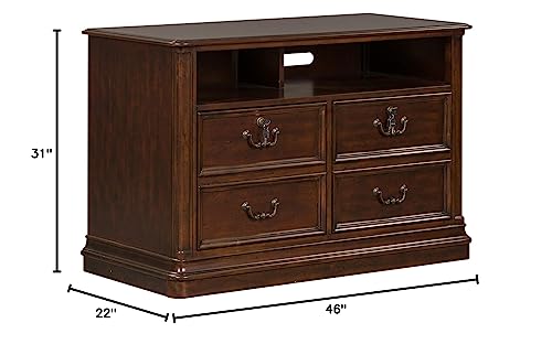 Liberty Furniture Industries Brayton Manor Jr Executive Media Lateral File, W46 x D22 x H31, Dark Brown