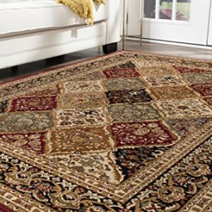 Princeton Traditional Oriental Red Octagon Area Rug, 5' Octagon