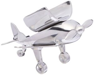 godinger silver art airplane bottle holder, silver