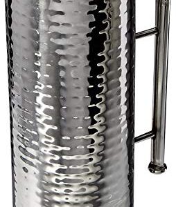 Elegance Hammered Stainless Steel Pitcher, 60-Ounce, Silver