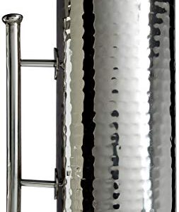 Elegance Hammered Stainless Steel Pitcher, 60-Ounce, Silver