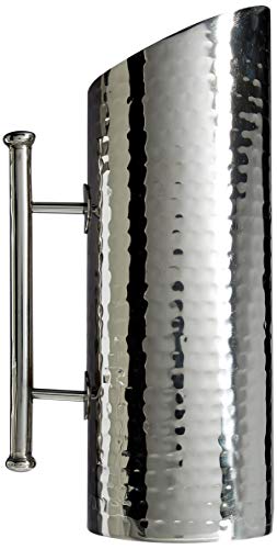 Elegance Hammered Stainless Steel Pitcher, 60-Ounce, Silver