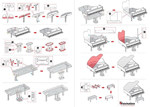 Metal Earth Grand Piano 3D Metal Model Kit Fascinations