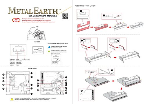 Metal Earth Grand Piano 3D Metal Model Kit Fascinations